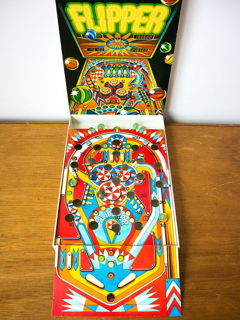 Vintage TOY Pinball MachineVintage Seventies FLIPPER Marble | Etsy