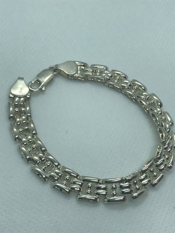 925 Silver H Chain Bracelet | Etsy