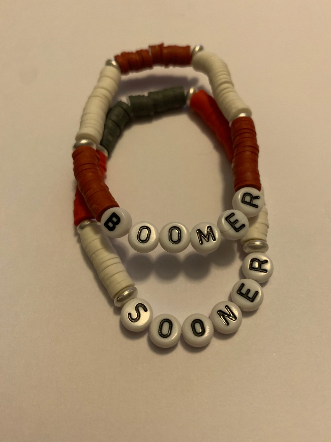 Oklahoma Boomer Sooner Bracelet Set - Etsy