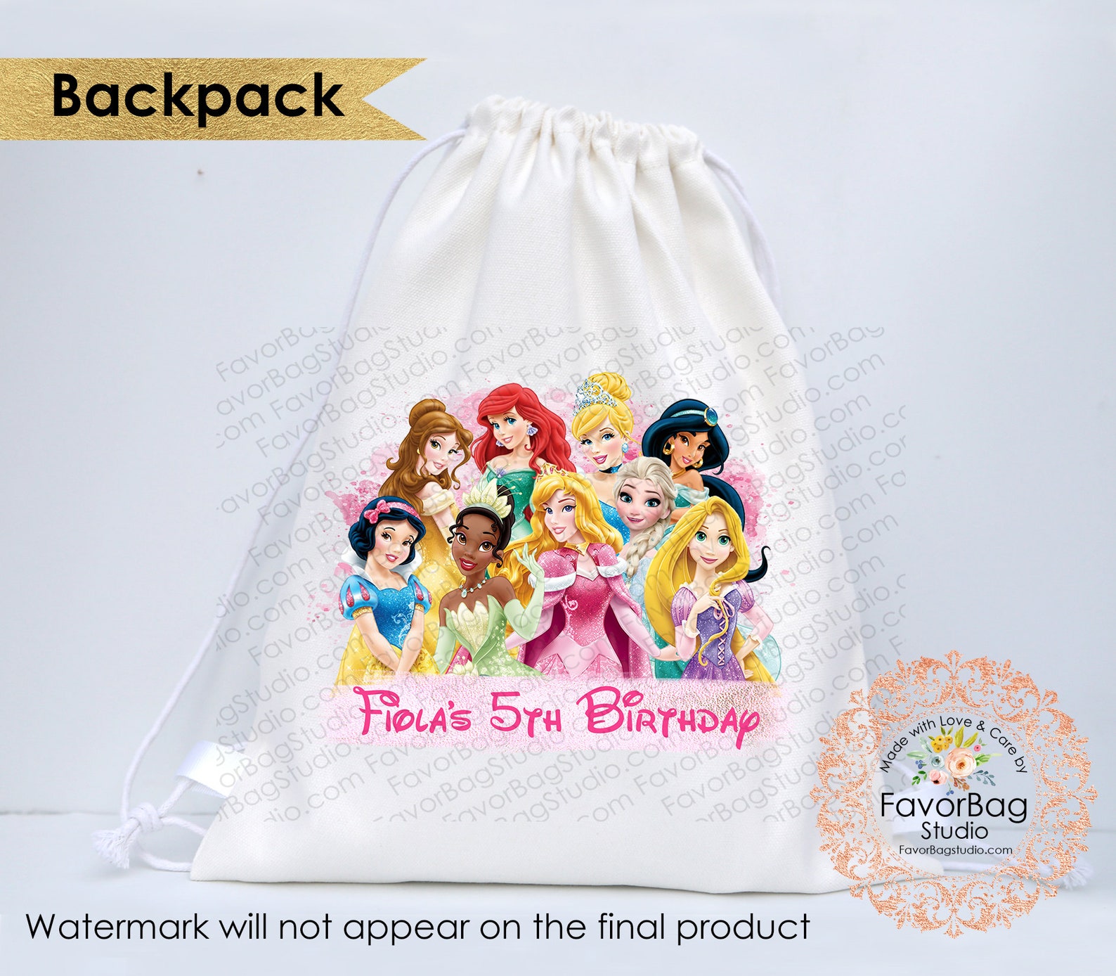 Princess Favor Bags-birthday Favor Bags-disney Princess Party-kids ...