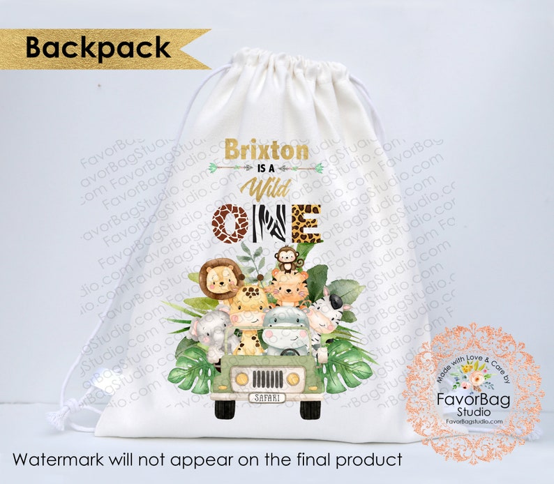 Wild One Favor Bags First Birthday Favor Bags-safari Favor - Etsy