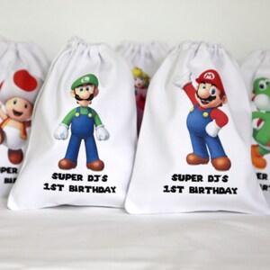 Super Mario Favor Bags-kids Favor Bags-super Mario Birthday Party ...