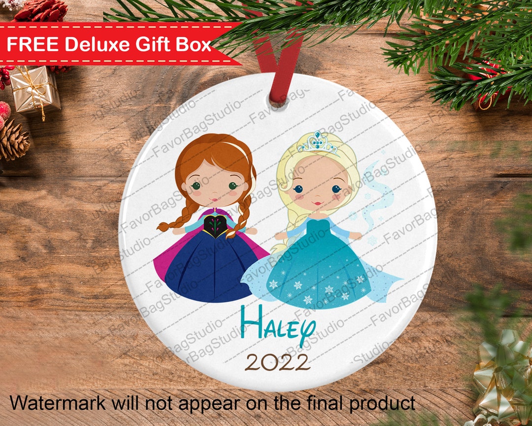 Elsa & Anna Frozen Christmas Ornament-sister Ornament-disney Christmas ...