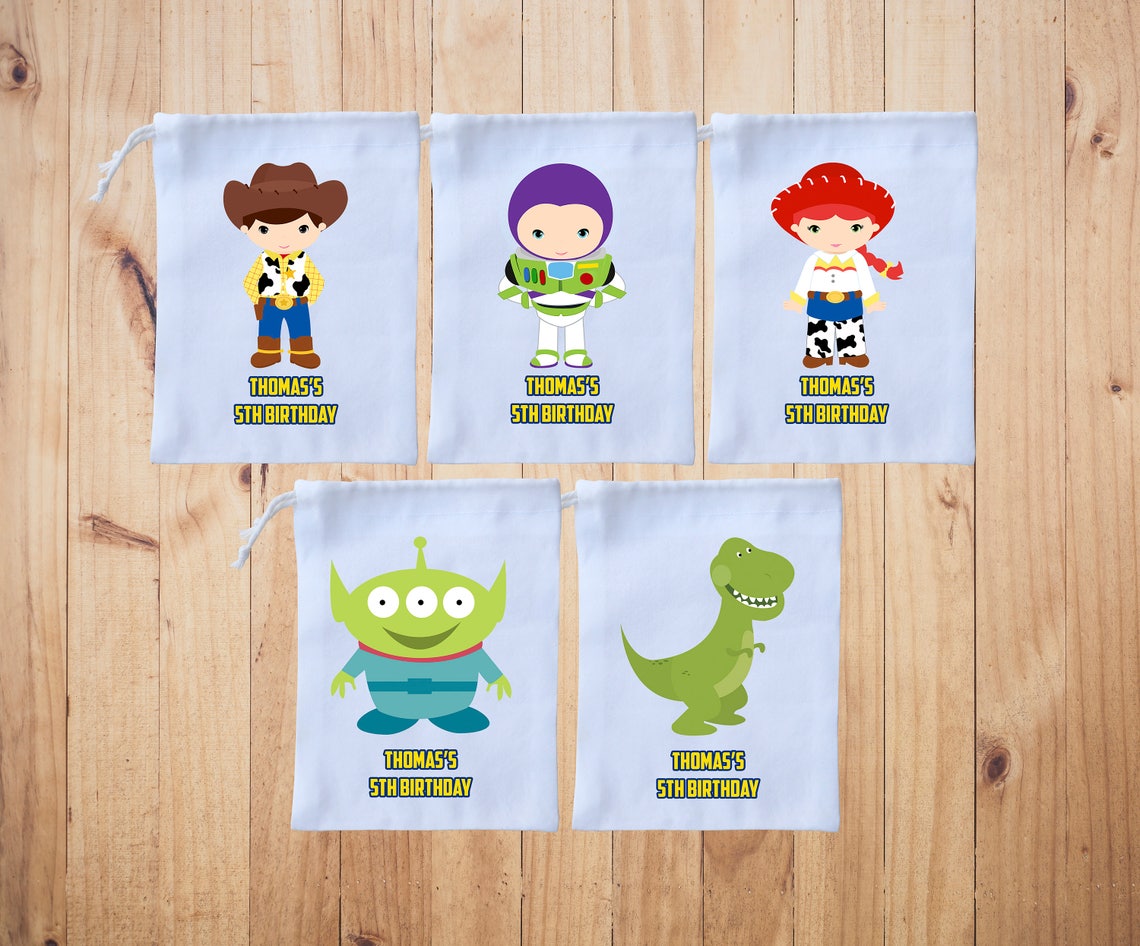 Toy Story Favor Bags-toy Story Birthday Favor Bags-toy Story - Etsy
