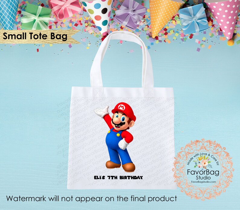 Super Mario Favor Bags-kids Favor Bags-super Mario Birthday - Etsy