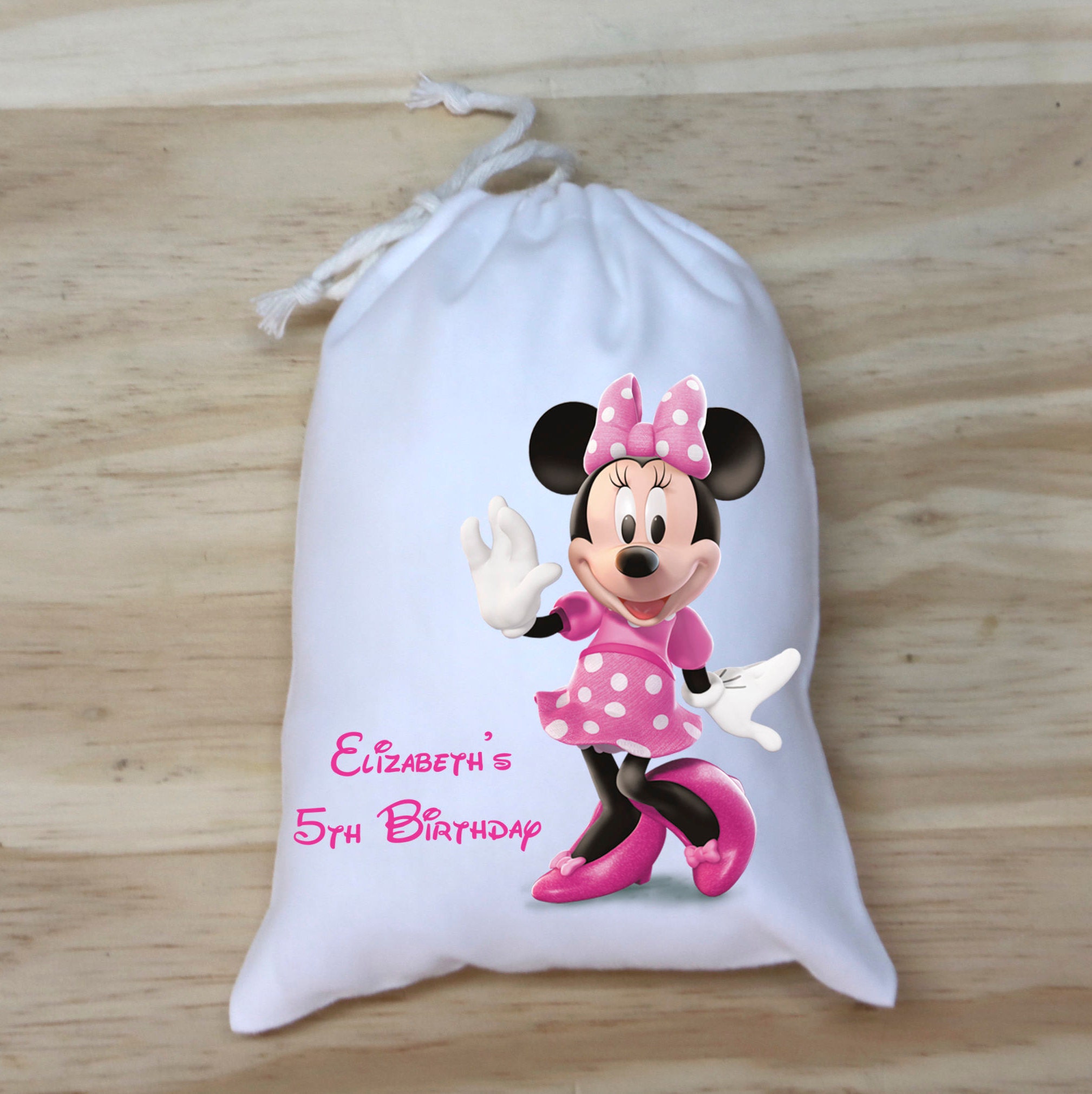 Minnie Mouse Favor Bag-disney Birthday Favor Bag-minnie Mouse - Etsy