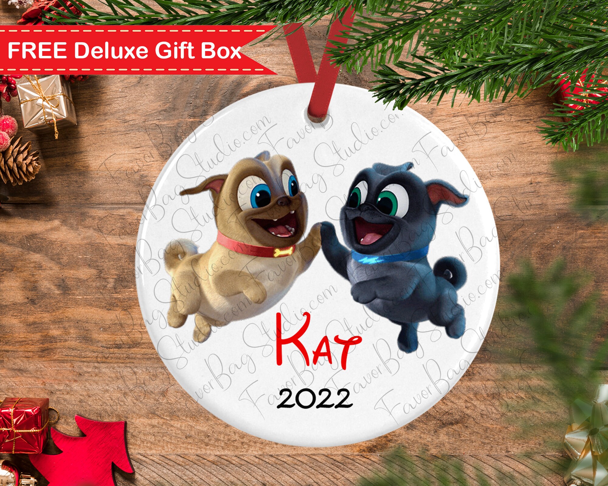 Puppy Dog Pals Christmas Ornament-bingo Christmas Ornament-rolly ...