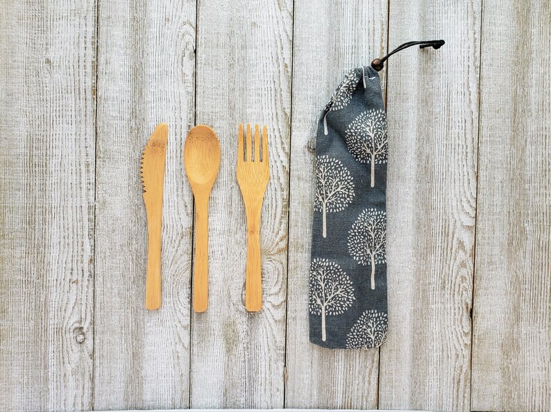 Biodegradable Bamboo Cutlery Set - Etsy