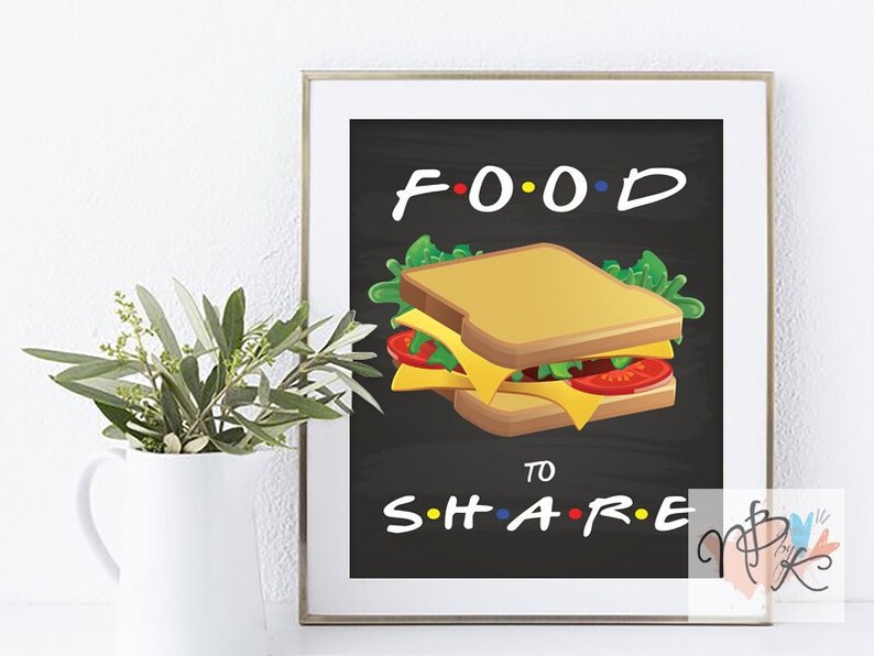 Friends / Tv Show / Theme / Printable / Food / Signs / Labels - Etsy