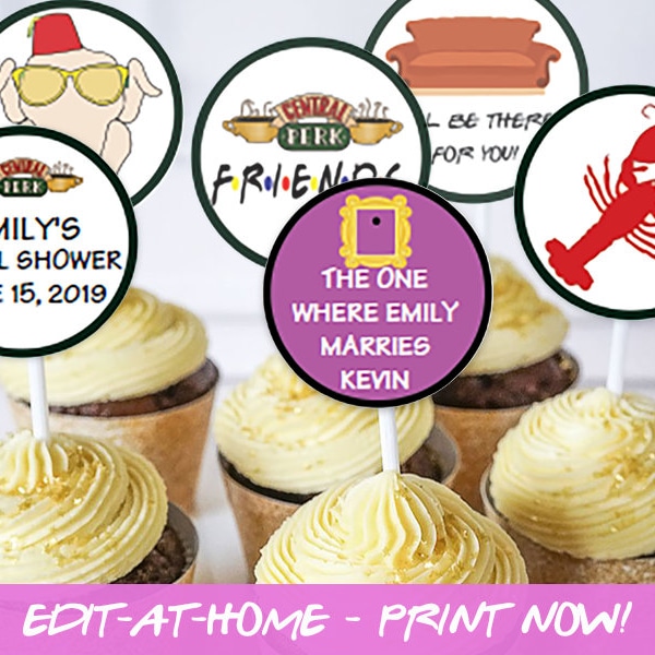 Friends Theme Cupcake Toppers - Etsy