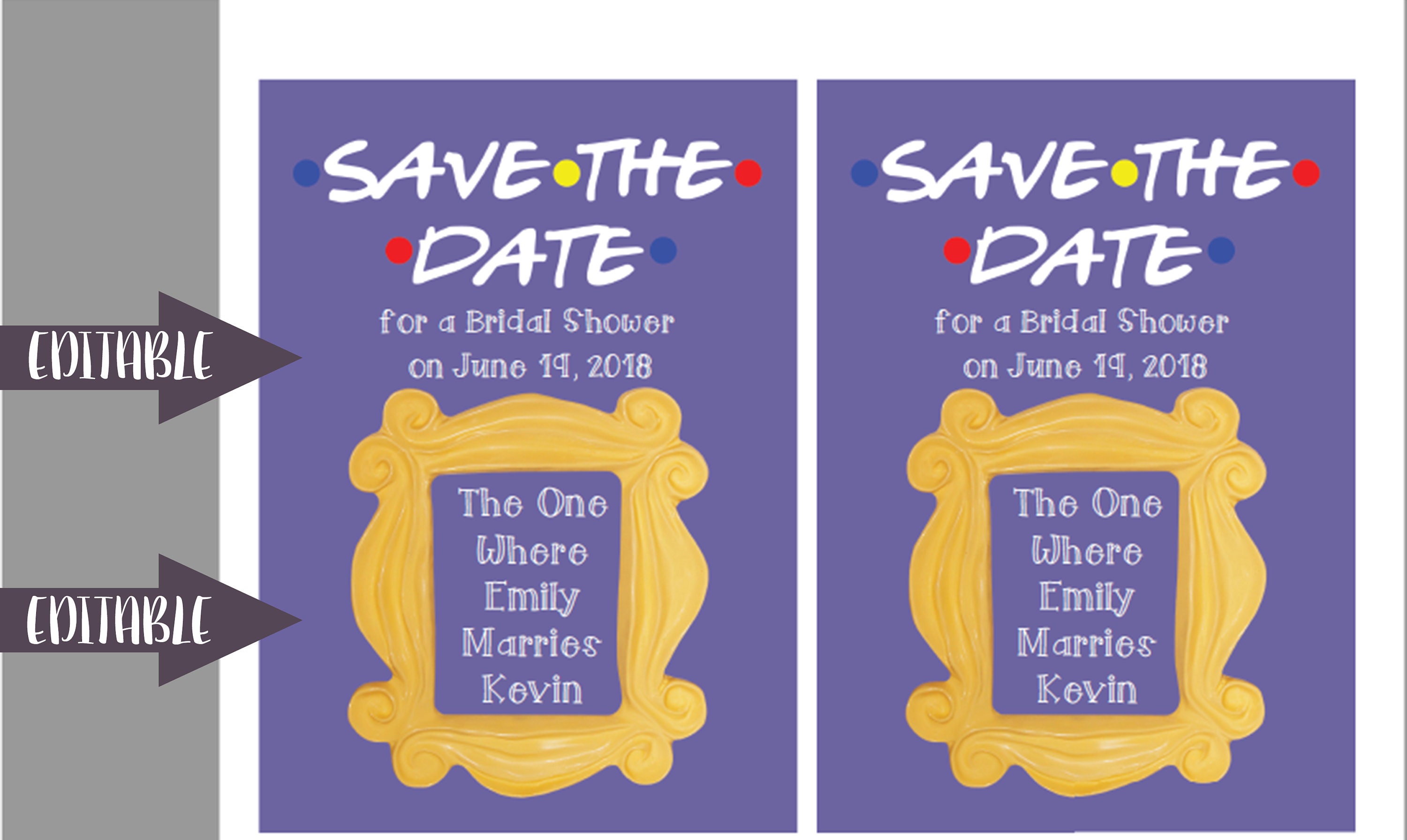 Editable / Friends / TV Show Bridal Shower Invitation / Bachelorette ...