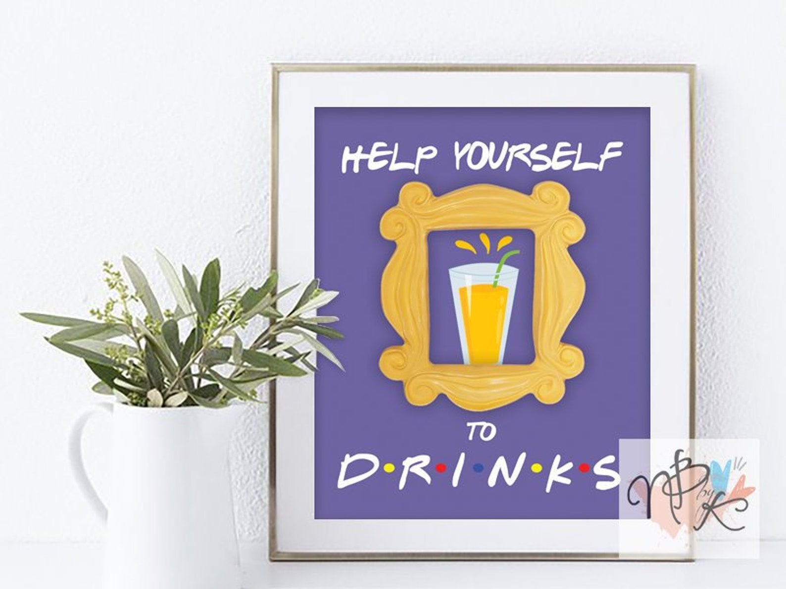 Friends / Tv Show / Theme / Printable / Help Yourself to Drinks / Enjoy ...