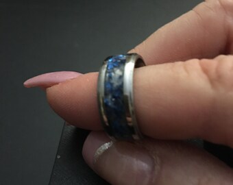 Blue Inlay Ring - Etsy