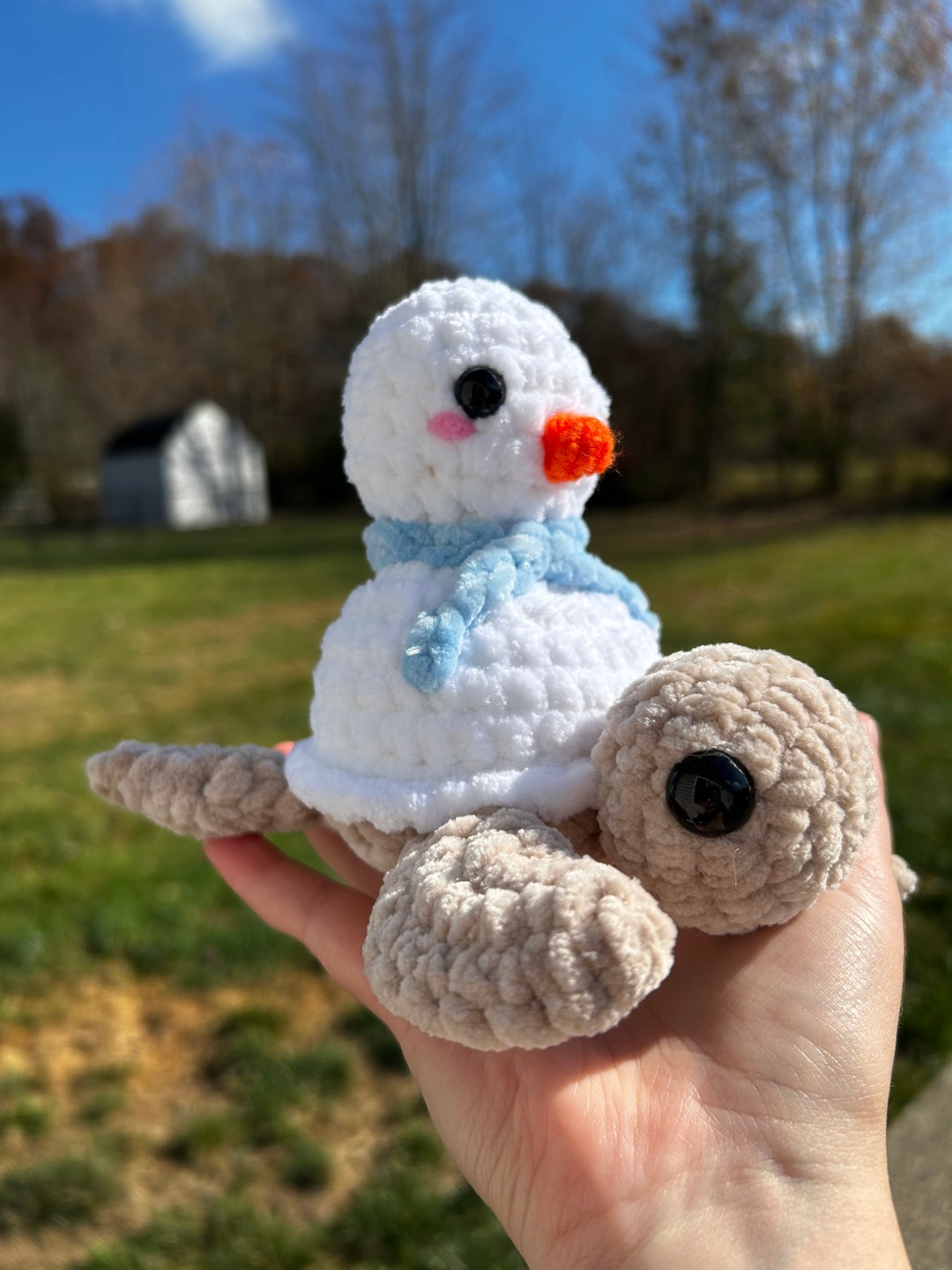 PATTERN || Crochet Snowman Turtle - Etsy