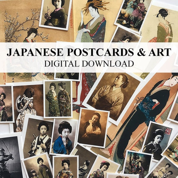 Antique Japanese Postcards - Etsy