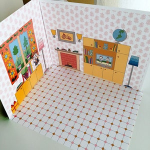 Kids Children Activity Paper Dollhouse Room Box Printable Digital ...