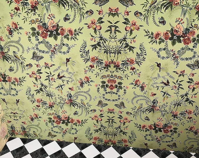 Dollhouse 1:12 Scale Wallpaper Daisy Yellow on Yellow Floral - Etsy