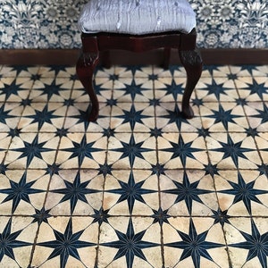 Dollhouse Floor Tile 1:12 Scale Miniature - Size 8.5"x11" and 11"x17 ...
