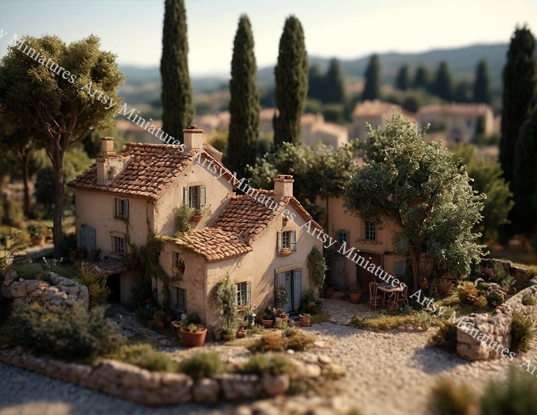 Dollhouse Wallpaper Miniatures French Countryside Photography Backdrop ...