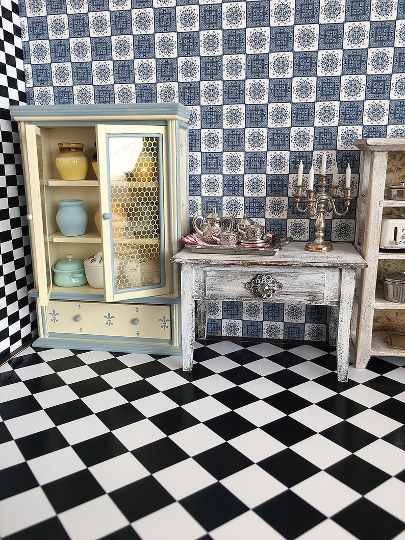 Dollhouse Miniature Floor 1:12 Scale Tile Flooring DIGITAL - Etsy