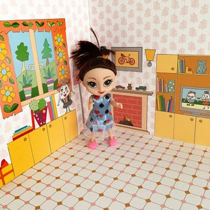 Kids Children Activity Paper Dollhouse Room Box Printable Digital ...