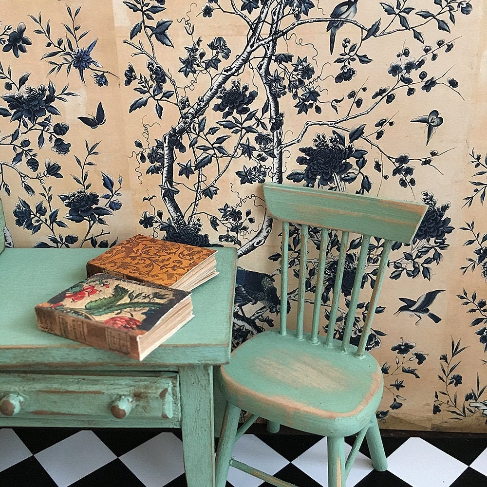 Dollhouse Miniature Wallpaper Botanical Design 1:12 Scale DIGITAL ...