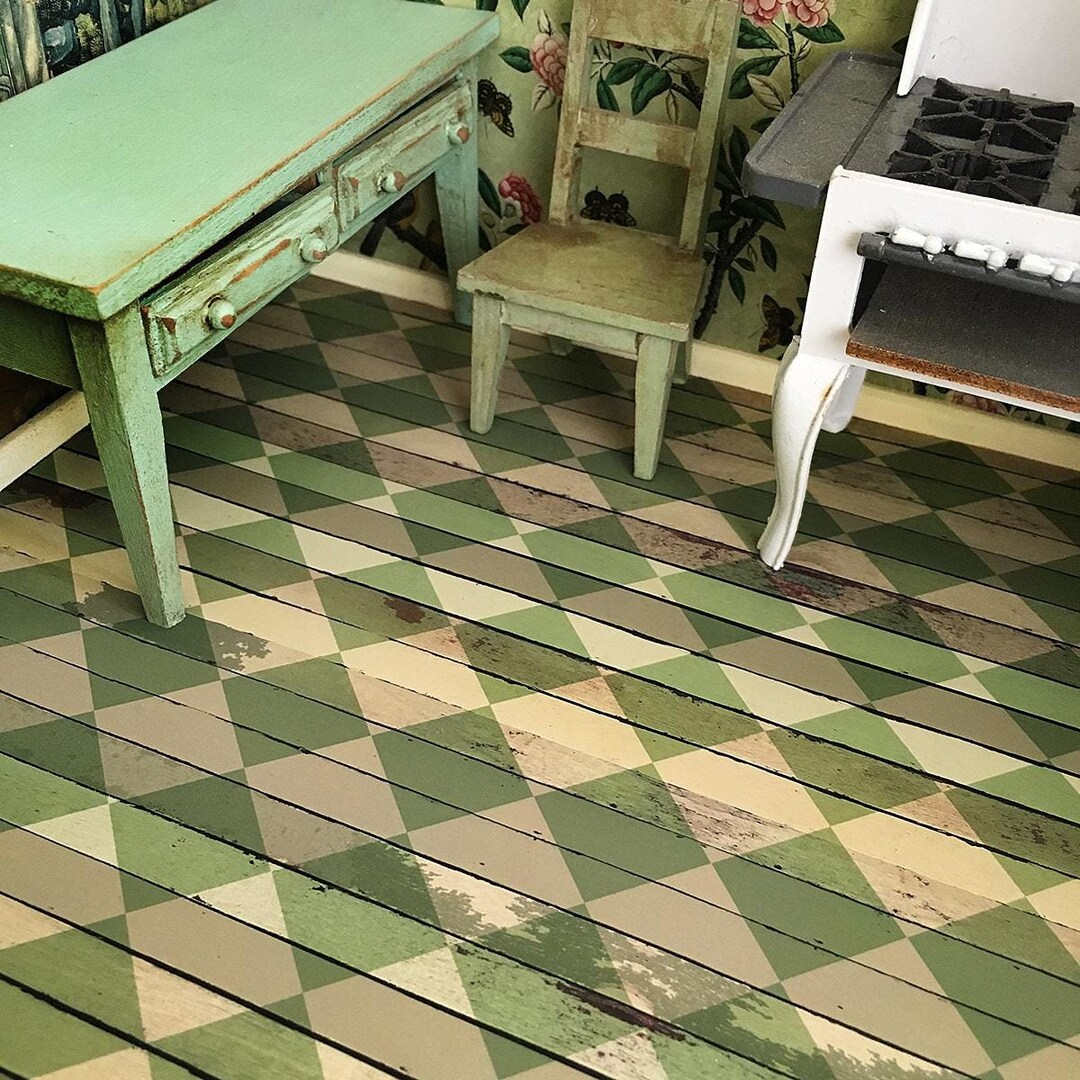 Dollhouse Miniature Floor 1:12 Scale Wooden Planks Cottage Farmhouse - Etsy