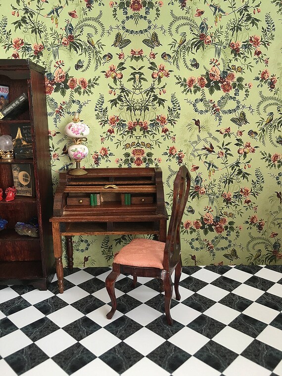 Dollhouse Miniature Wallpaper Botanical Design 1:12 Scale DIGITAL ...