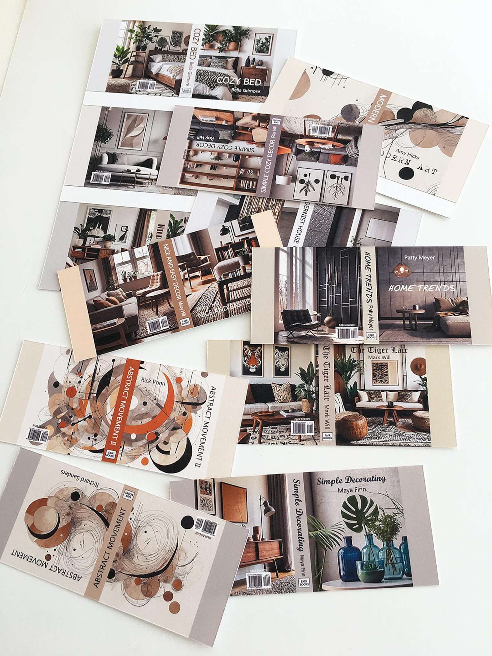 Dollhouse Miniature Book Covers Modern Home Interior Design 1:6 and ...