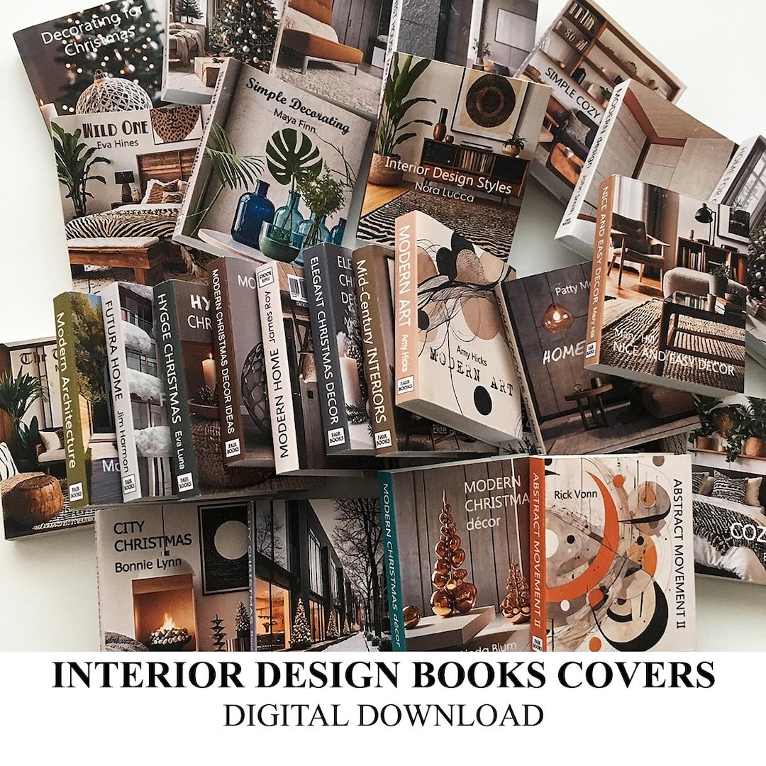 Dollhouse Miniature Book Covers Modern Home Interior Design 1:6 and ...
