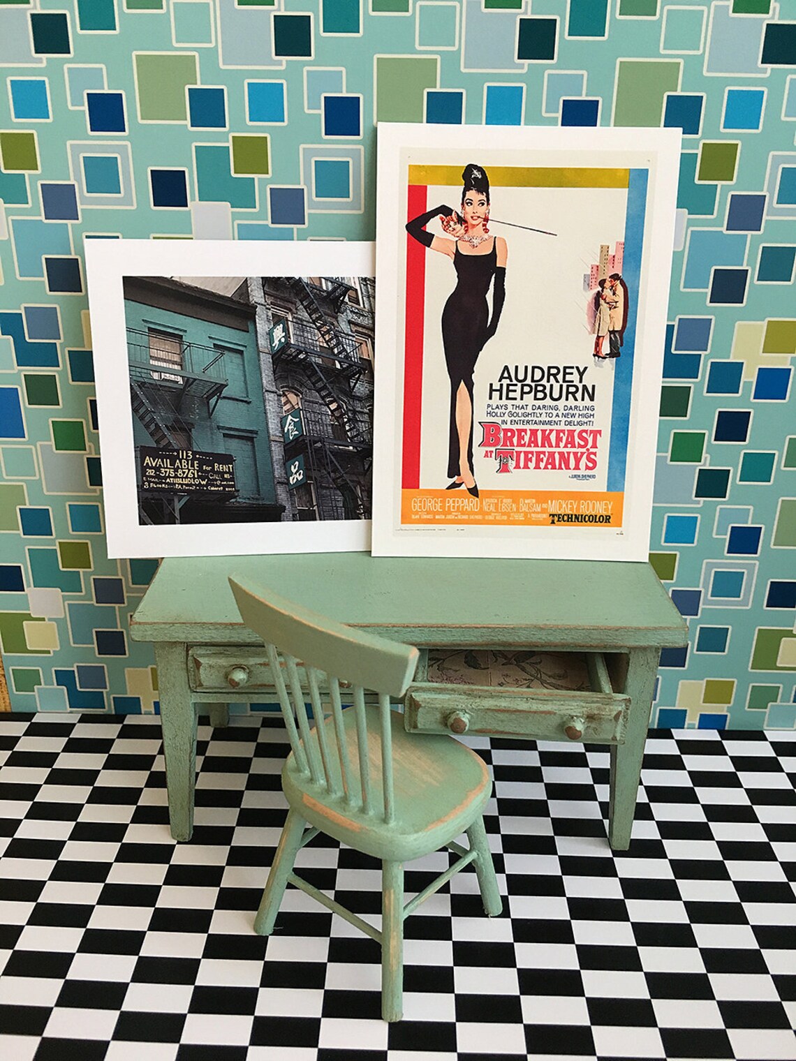 Miniature Posters Art Prints Set of 2 Dollhouse Decoration | Etsy