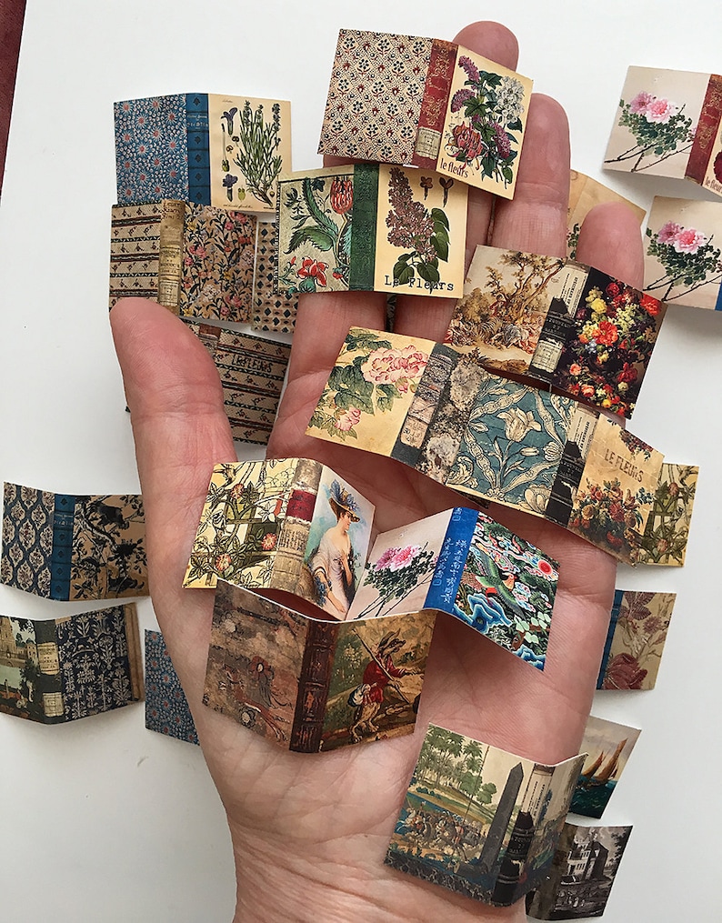 Dollhouse Miniature Books 1/12 and 1/24 Scale DIGITAL DOWNLOAD - Etsy