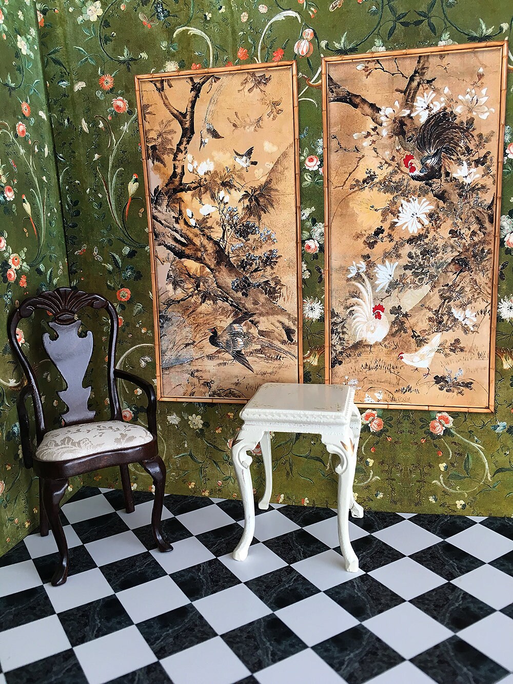 Miniature 1:12 Scale Wallpaper 2 Designs Antique DIGITAL DOWNLOAD ...