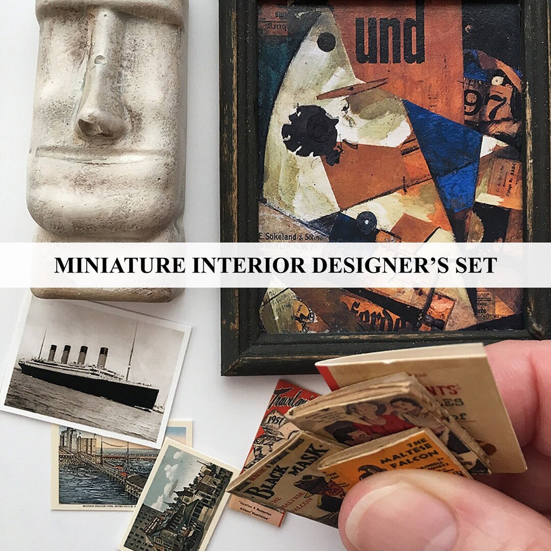 Dollhouse Miniature Interior Designer Set 1:12 Scale Art Deco 1930s ...