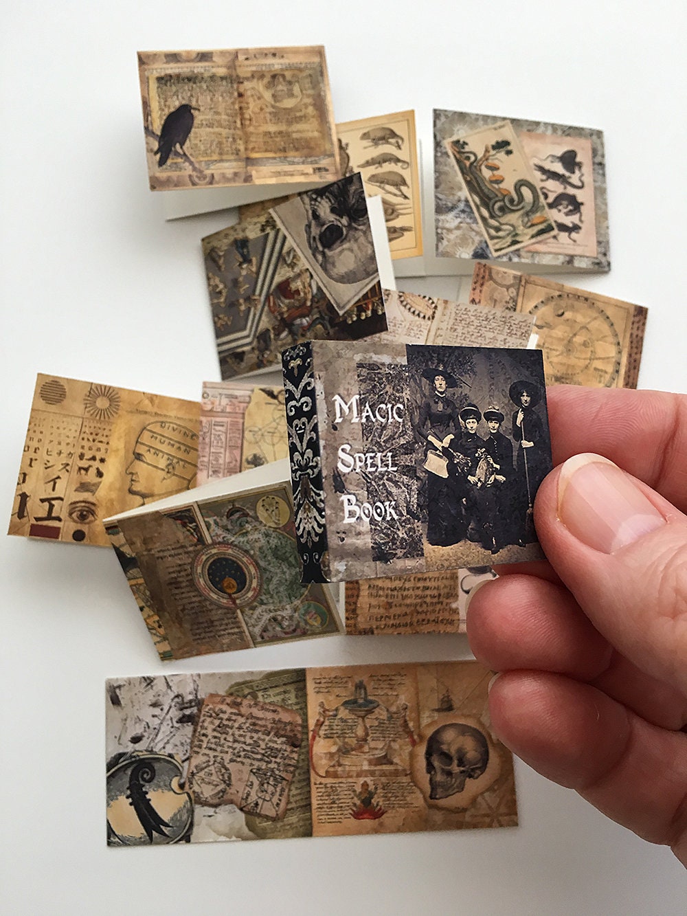 Dollhouse Miniature Sorcery Witchcraft Spell Book Grimoire - Etsy