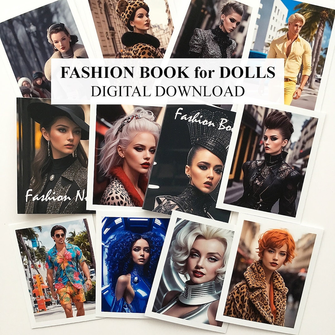 Dolls Miniature Book - 1:6 Scale Fashion Book for 11" and 12" Fashion ...