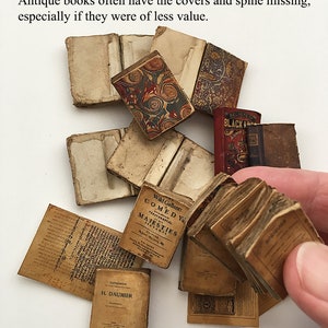 Dollhouse Miniature Books Easy Tutorial and Covers Antique Medieval 1: ...