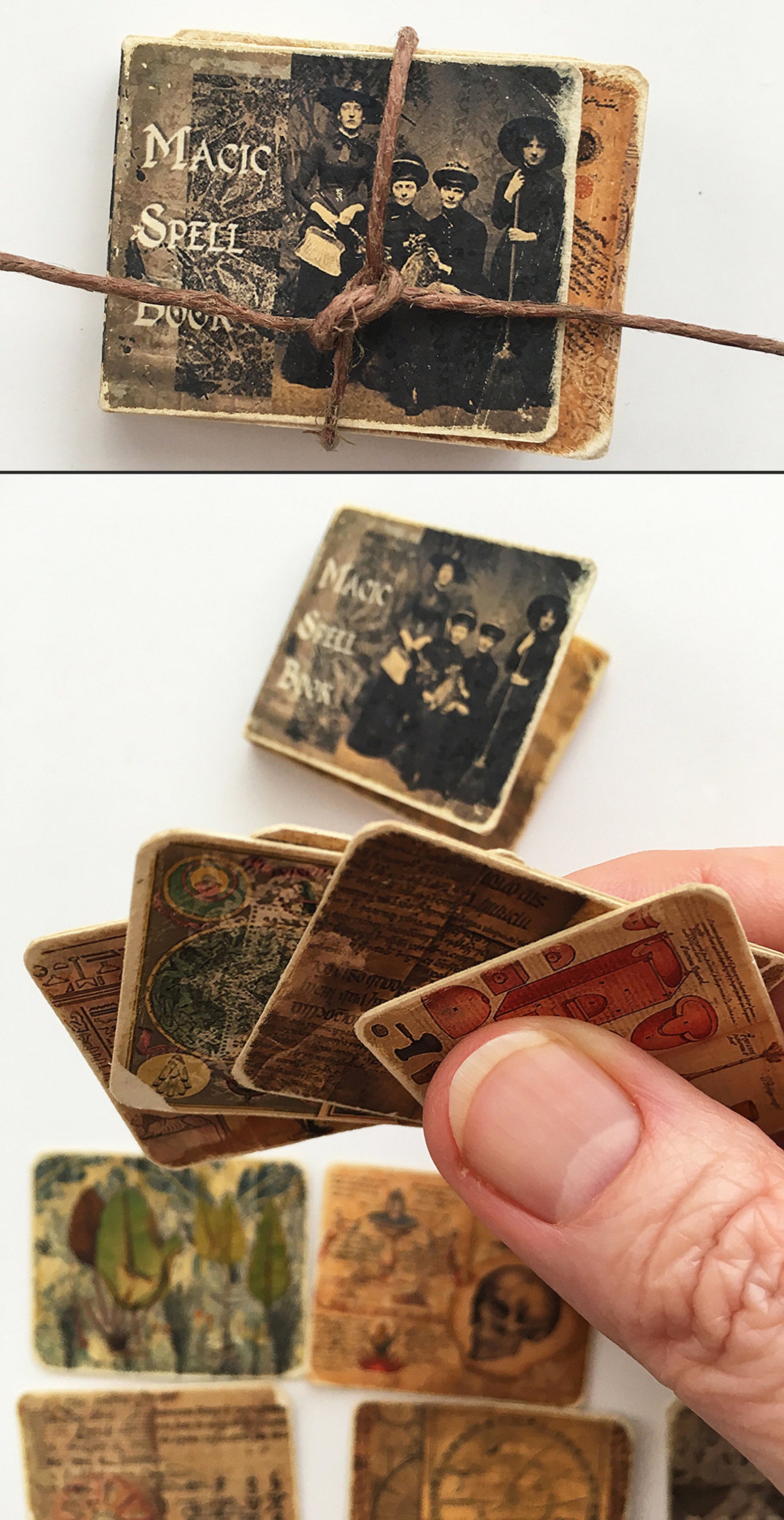 Dollhouse Miniature Sorcery Witchcraft Spell Book Grimoire - Etsy