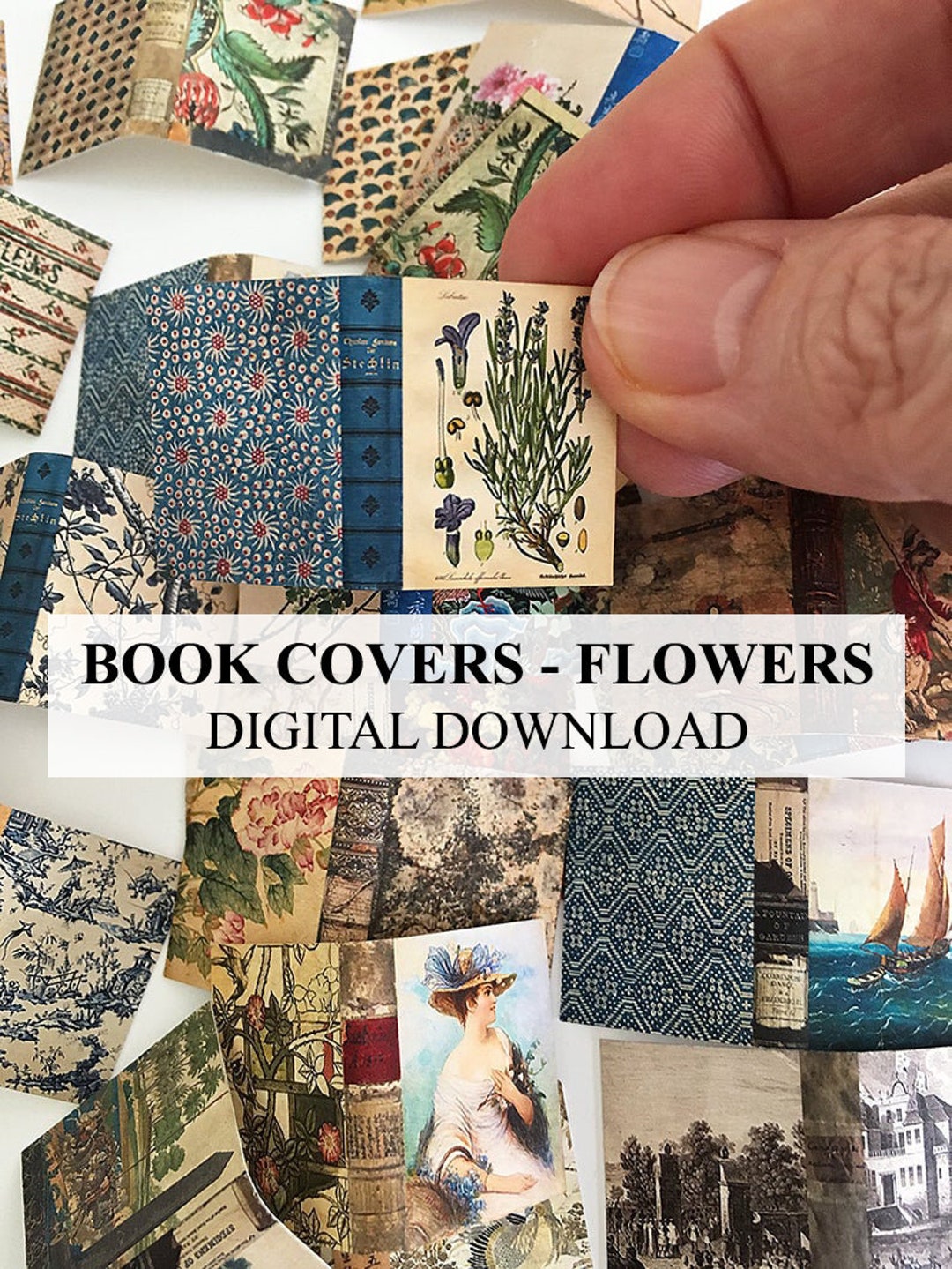 Dollhouse Miniature Book Covers 1:12 and 1/24 Scale DIGITAL DOWNLOAD ...