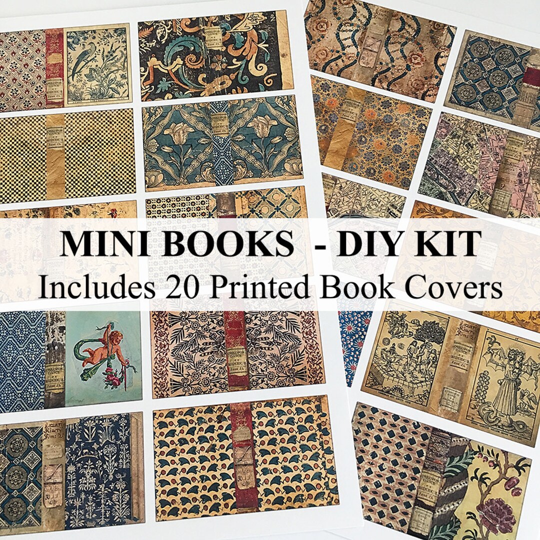 Dollhouse Miniature Books DIY Kit 20 Covers Printed - Etsy