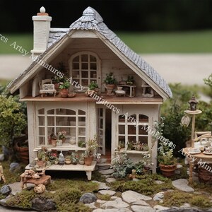 Dollhouse Miniatures Wallpaper 1:12 Scale 5 Files Diorama Backdrop ...
