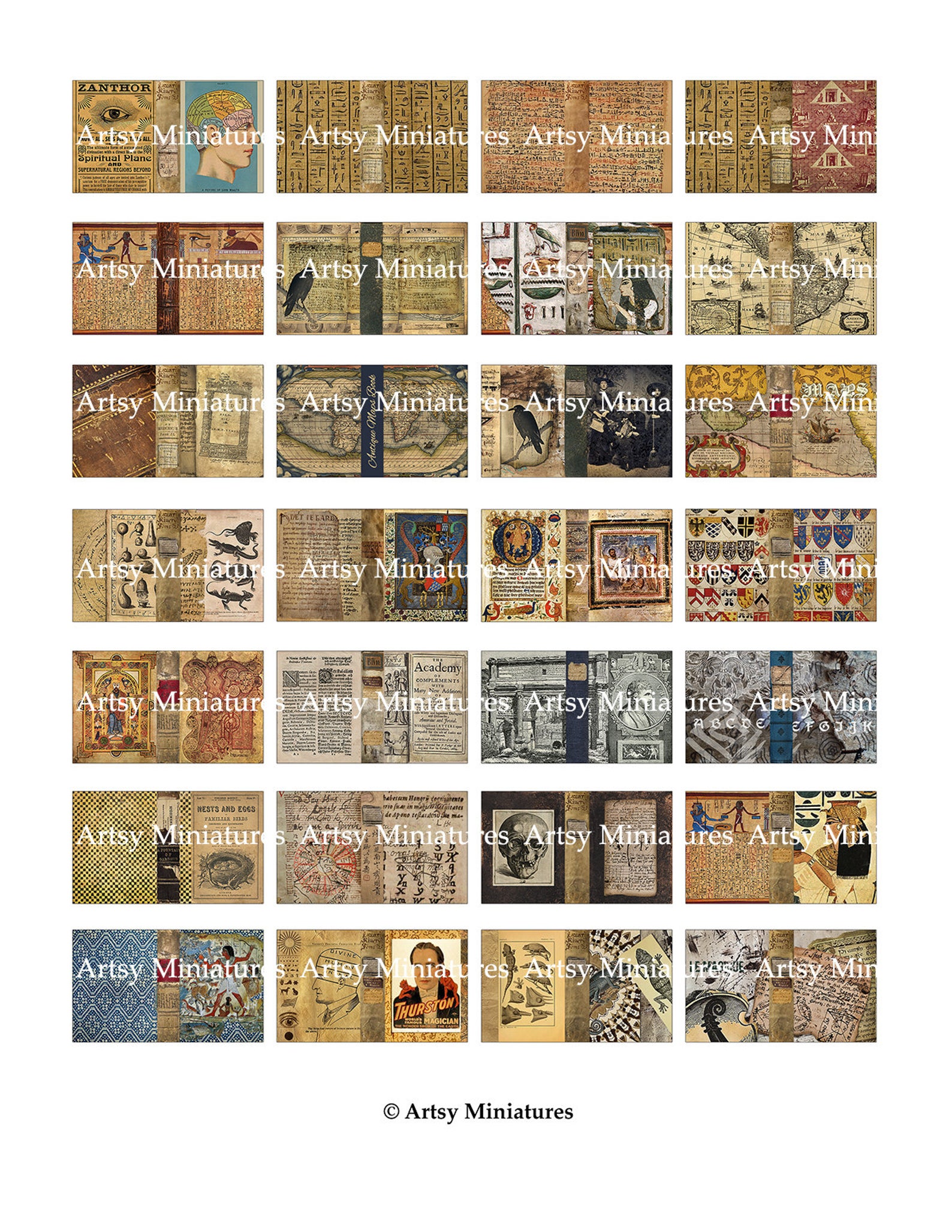 Dollhouse Miniature Books 1/12 and Half Scale DIGITAL DOWNLOAD - Etsy