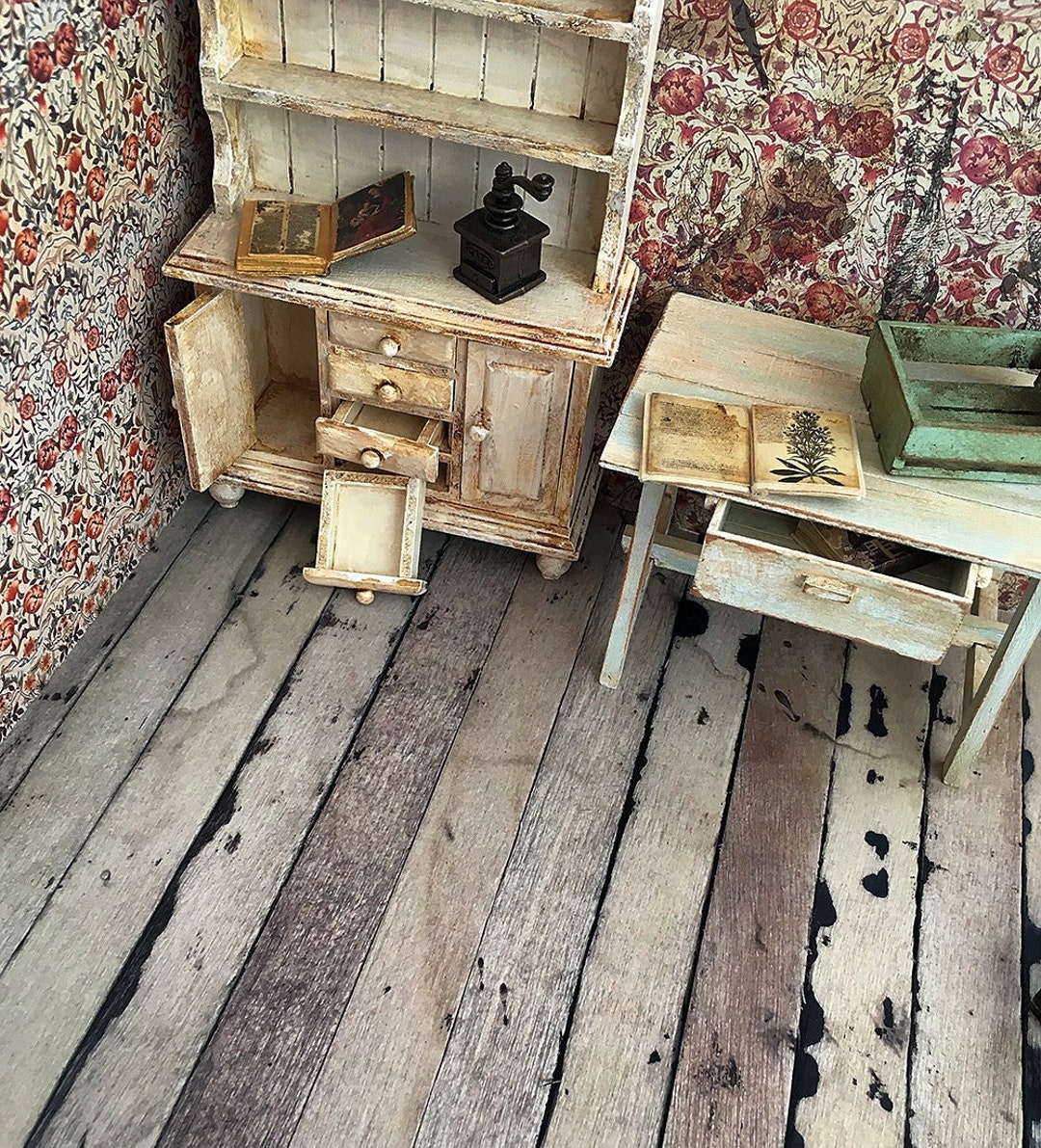 Dollhouse Miniature Floor - 5 Files - 1:12 Scale - 8.5"x11" and 17"x20 ...