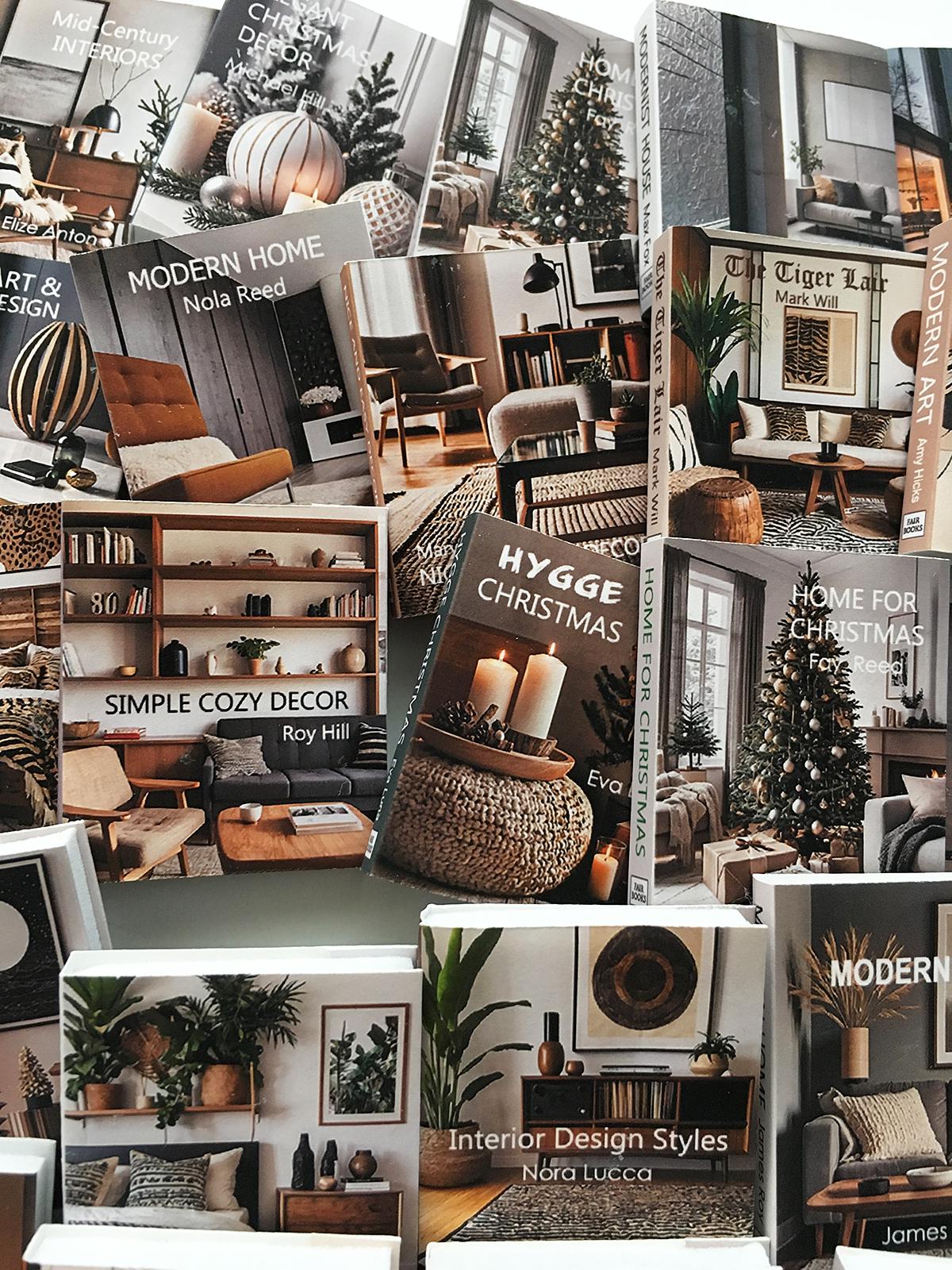 Dollhouse Miniature Book Covers Modern Home Interior Design 1:6 and ...
