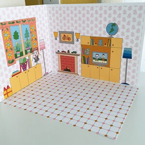 Kids Children Activity Paper Dollhouse Room Box Printable Digital ...