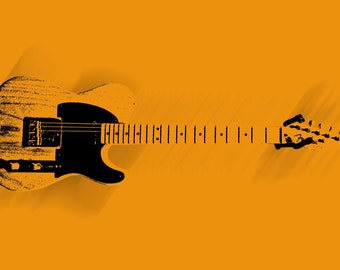 Fender Telecaster Digital Art Print - Etsy