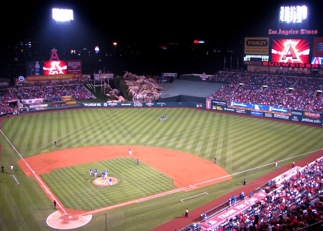 Angel Stadium at Anaheim the Big A Night Photograph Digital Download - Etsy