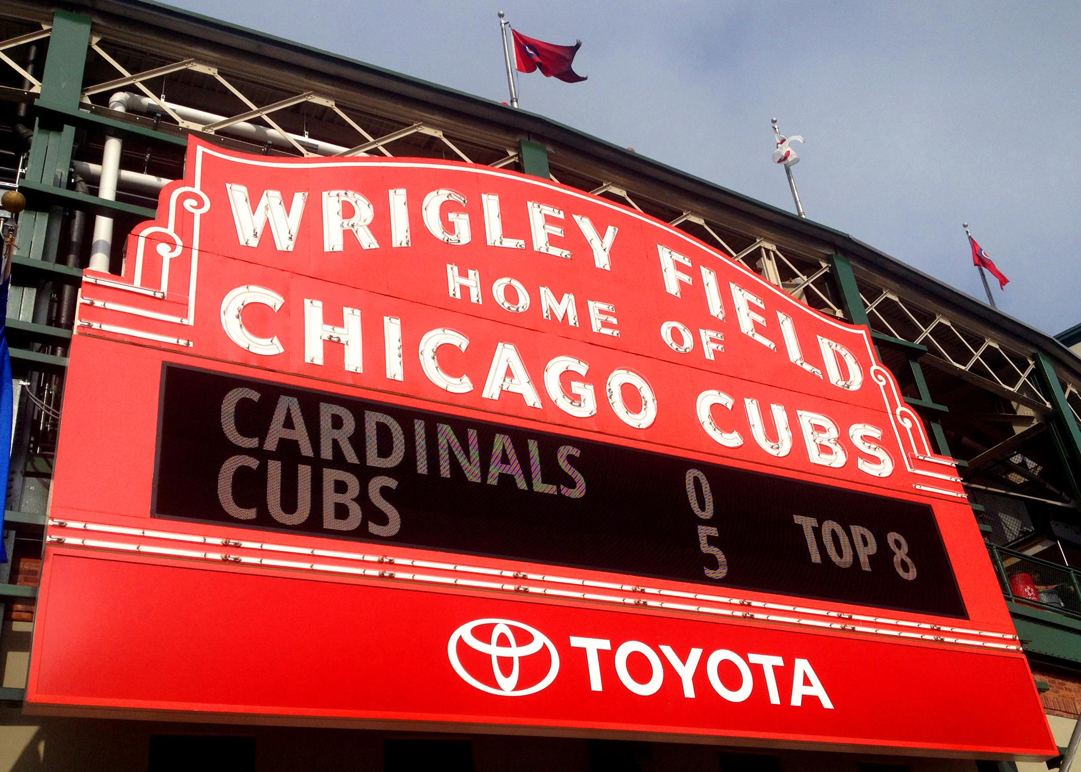 Wrigley Field Home of Chicago Cubs Sign Vs Cardinals Digital Download ...