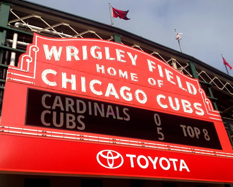 Wrigley Field Home of Chicago Cubs Sign Vs Cardinals Digital Download ...