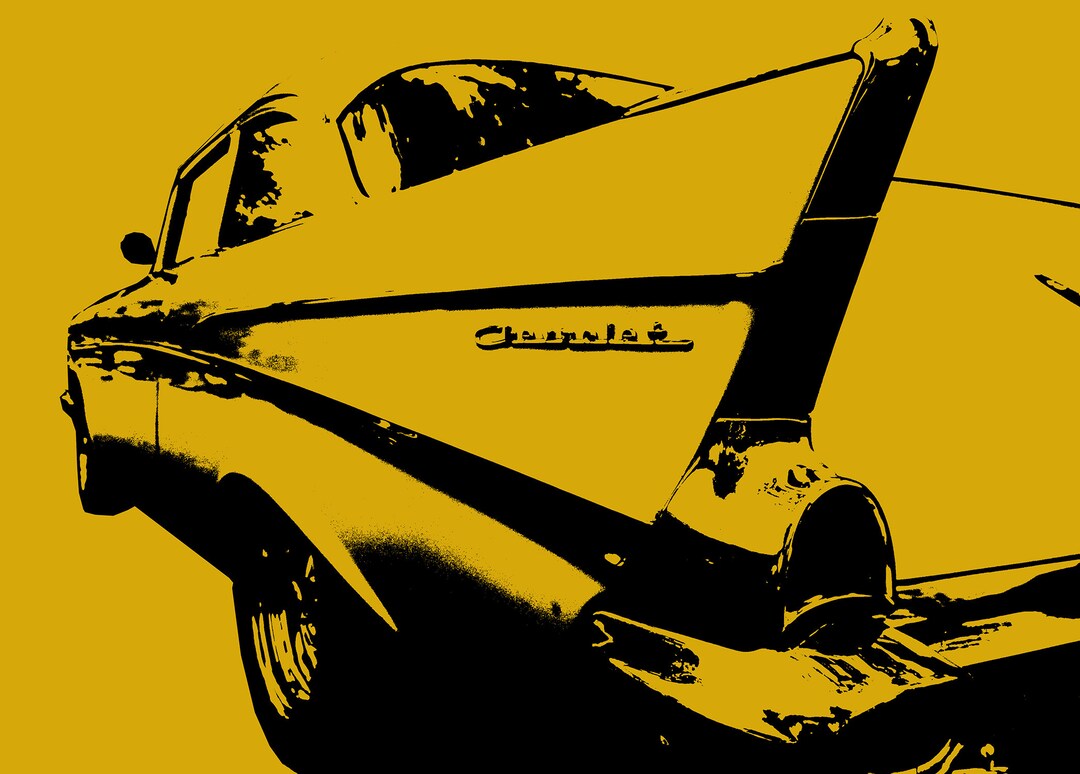 1957 Chevrolet Pop Art Print Digital Download General Motors Classic ...